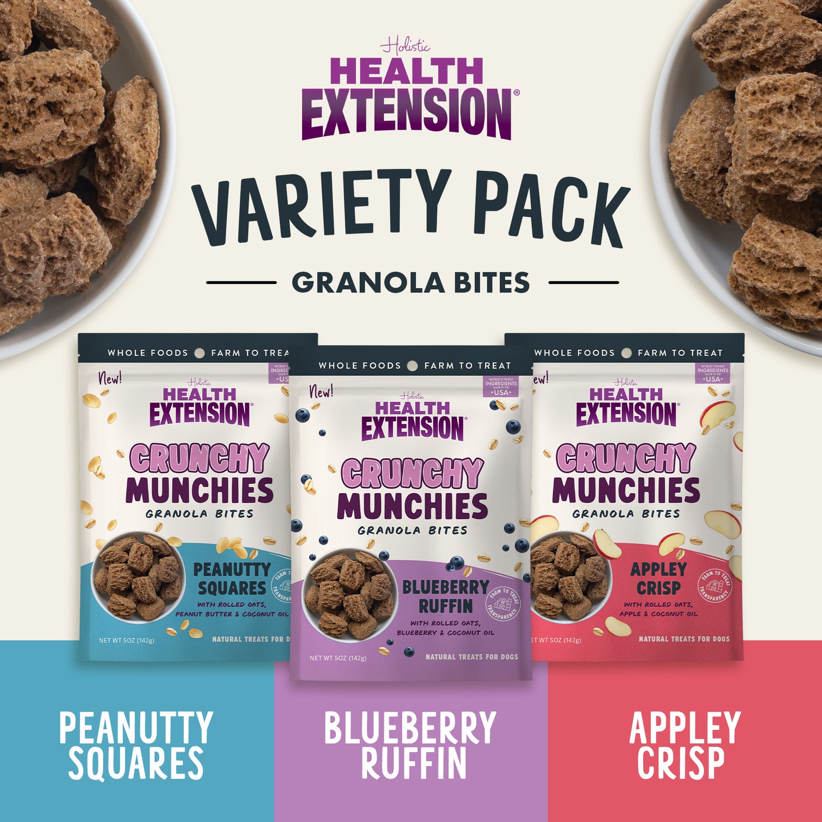 Crunchy Munchies Variety Pack Dog Treats | Natural Snacks for Dogs ...