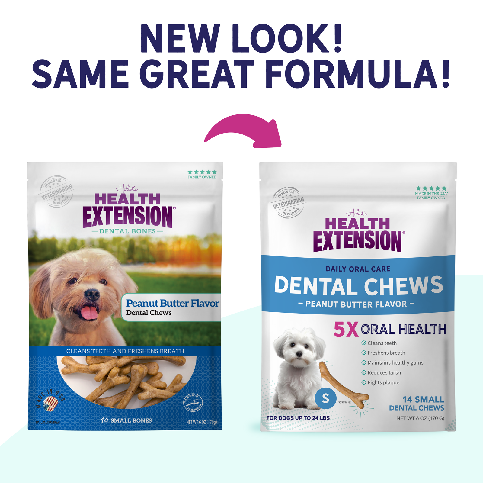 Health Extension Dental Bones Peanut Butter Flavor Large Dog