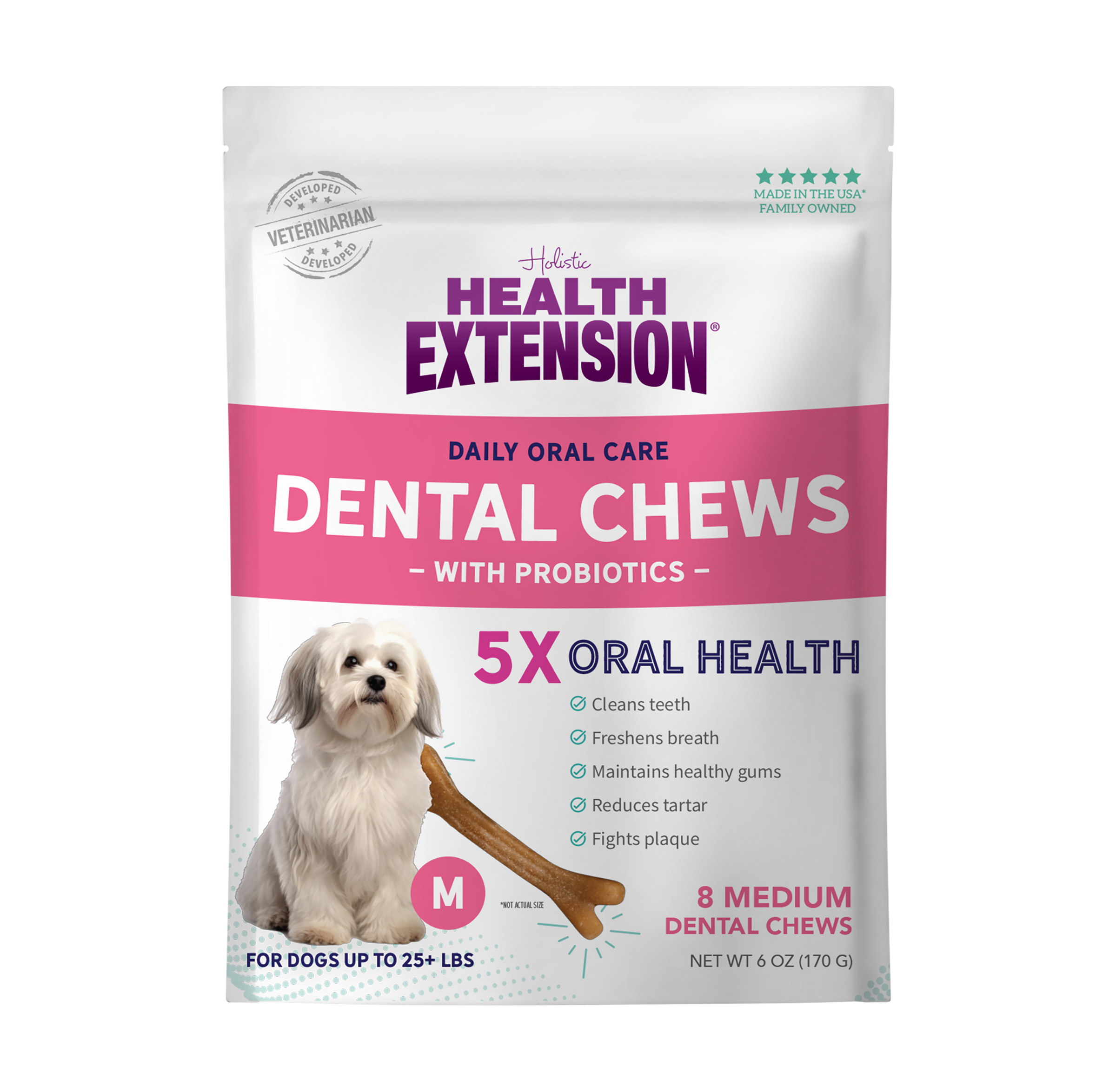 Probiotic Dental Bones for Dogs | Fresh Breath & Oral Health - Health ...