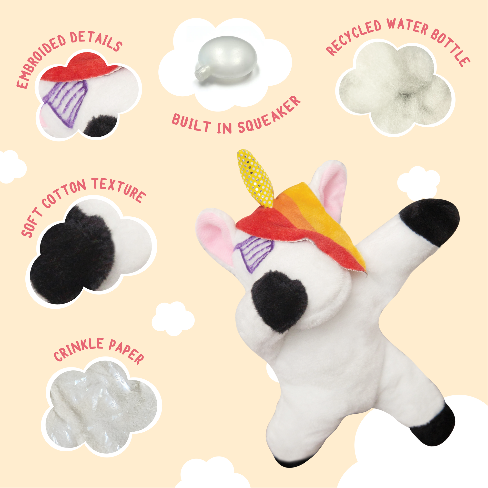 Baby Dab the Unicorn Plush Pup Toy | Health Extension